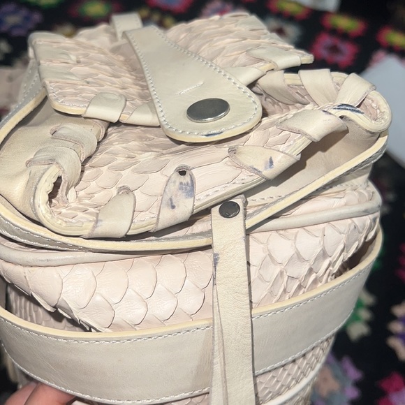 Bags | Chloe Vintage Y2k Off White Python And Leather Medium Silverado ...